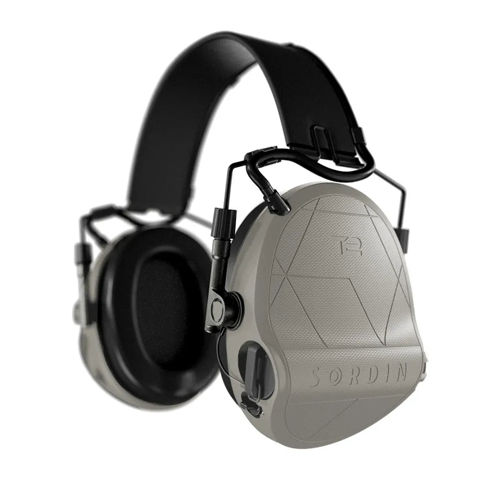 Casque anti-bruit Suprême T2 tan serre-tête tissu noir — SOLDAT.FR