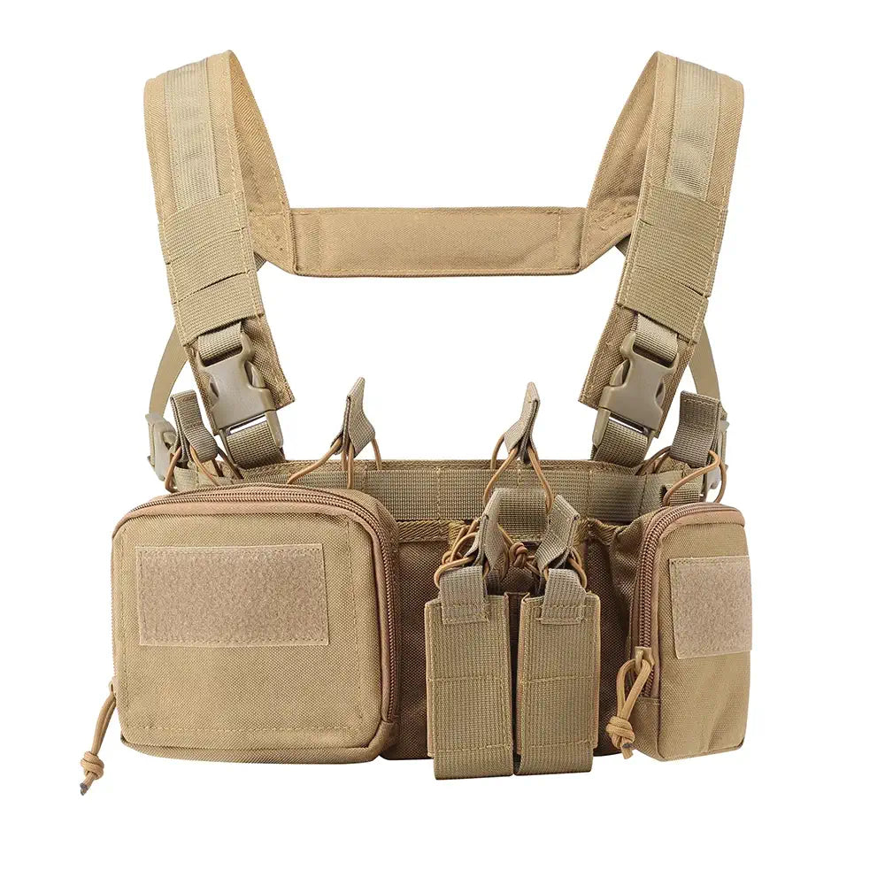 Chest Rig Tactique Compact Tan Desert - SOLDAT.FR