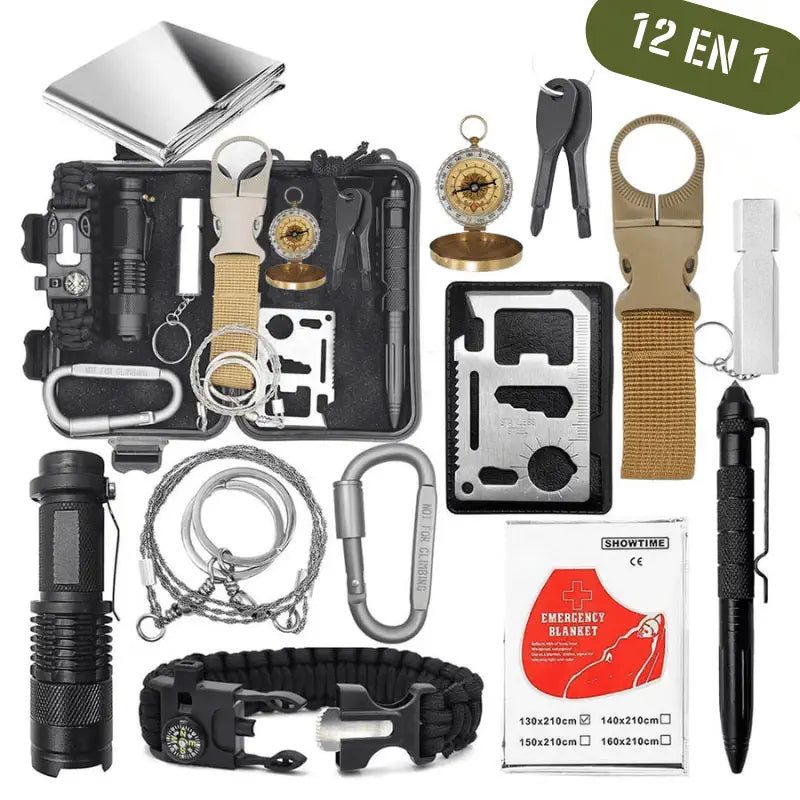 Kit de Survie Complet Militaire Suvivalisme - SOLDAT.FR